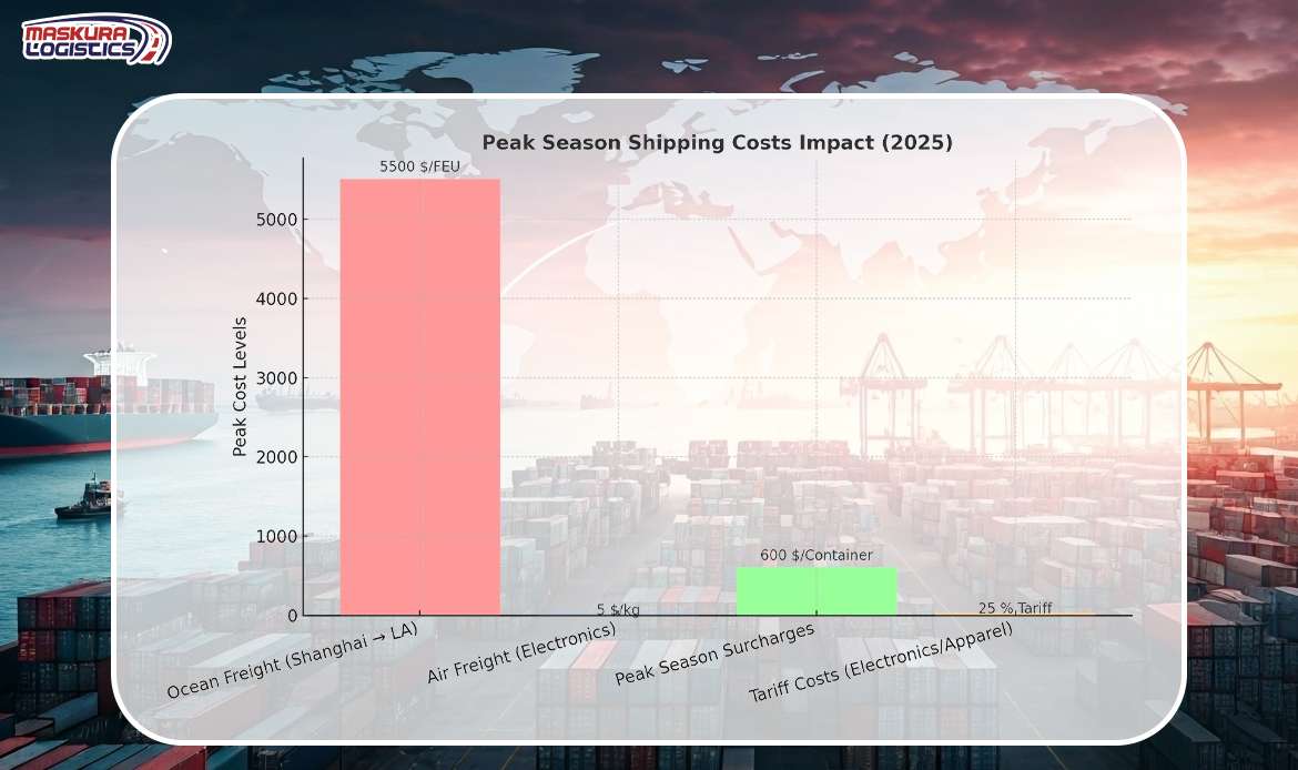 Peak Shipping Season China to USA 2025 | Costs, Delays & Tips